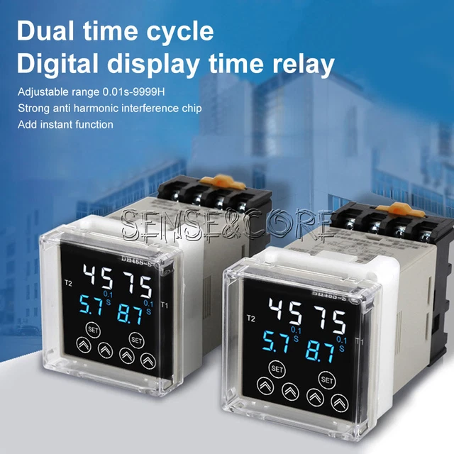 DH48S SMART DIGITAL Delay Time Relay Precision Programmable Cycle W/ Socket Base EUR 17,48 ...