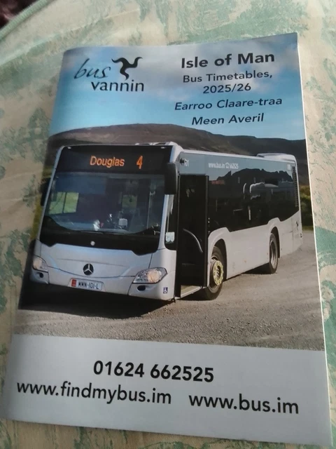 BUS VANNIN 2025/26 bus and rail timetable booklet Isle of Man £8.00 ...