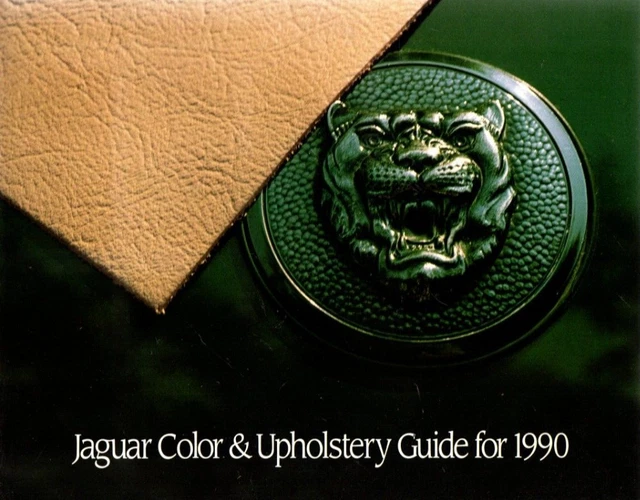 1990 JAGUAR COLOR CHART / INTERIOR Guide Brochure:XJ6,XJS,VANDEN PLAS ...