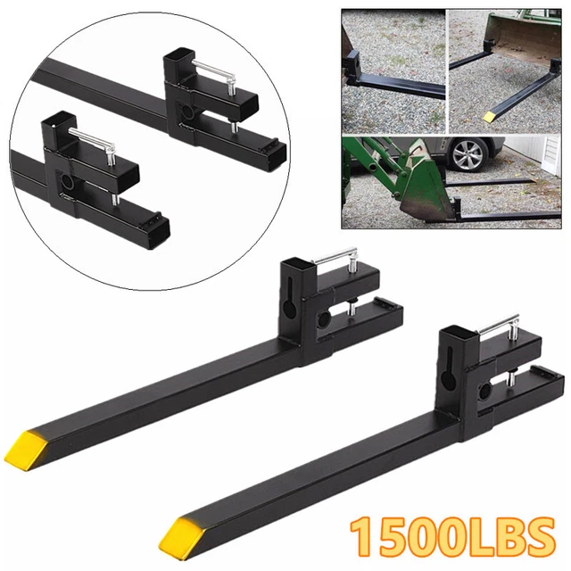 43'' CLAMP ON Pallet Forks Tractor Loader Bucket Lifting/Extension ...