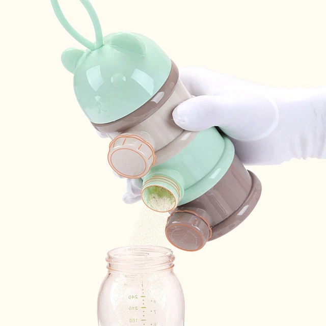 BABY MILK POWDER Container 3 Layers Cartoon Bear Portable Large ...