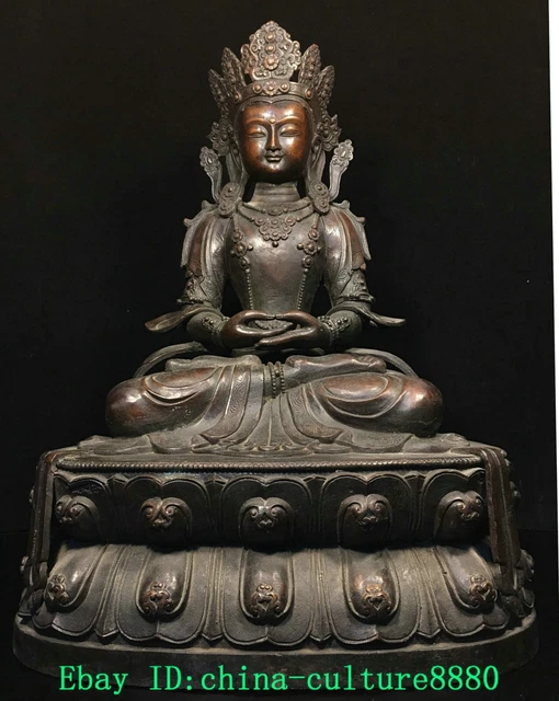 19 &BOUDDHISME TIBÉTAIN bronze pourpre kanyin Bodhisattva image EUR 1.776,00 - PicClick FR