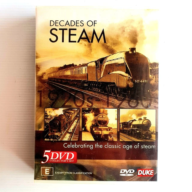 DECADES OF STEAM DVD Collector Set Trains From 1920s-1960s Historic Locomotives $28.88 - PicClick AU