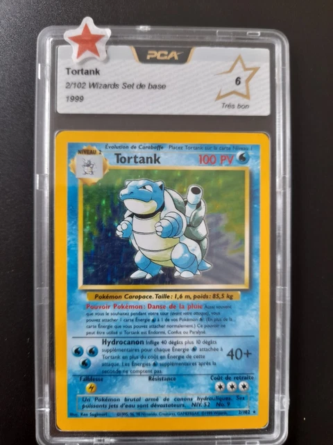 CARTE POKÉMON TORTANK 2/102 Holo Set de Base Edition 2 Wizards FR PCA 6 ...