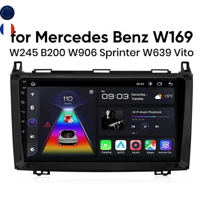 AUTORADIO 2DIN MERCEDES-BENZ W169 W245 W906 CarPlay Android Auto ...
