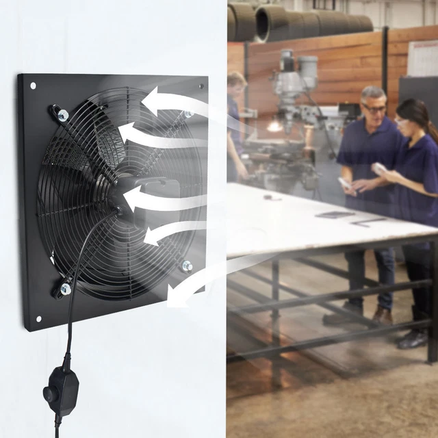 AXIAL PLATE FAN Industrial Extractor Fan Air Blower Garage Workshop ...