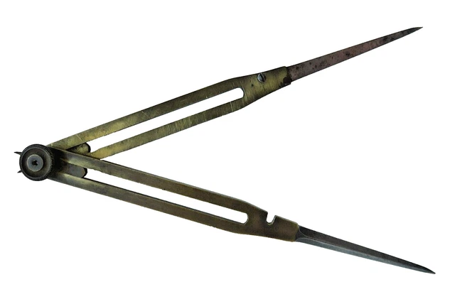 VINTAGE PAIR OF Brass & Steel Proportional Dividers 6" Lg. £11.11 ...