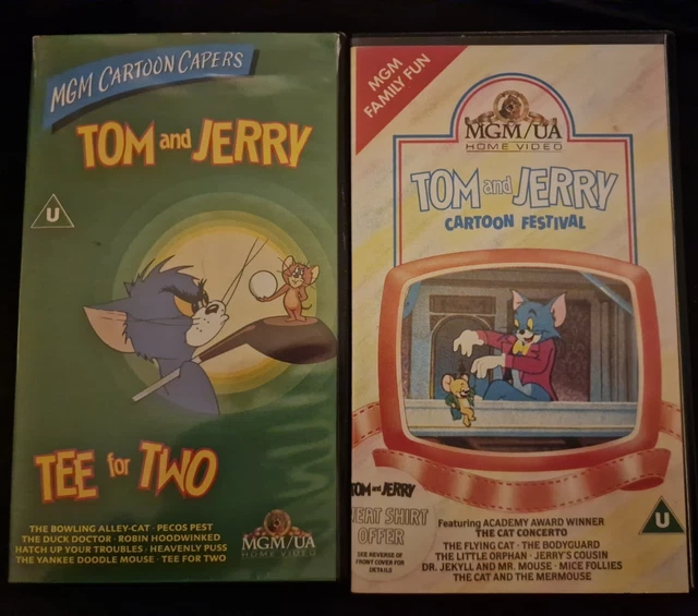 TOM AND JERRY VHS X2 "Tee For Two" and "Cartoon Festival" £12.00 ...