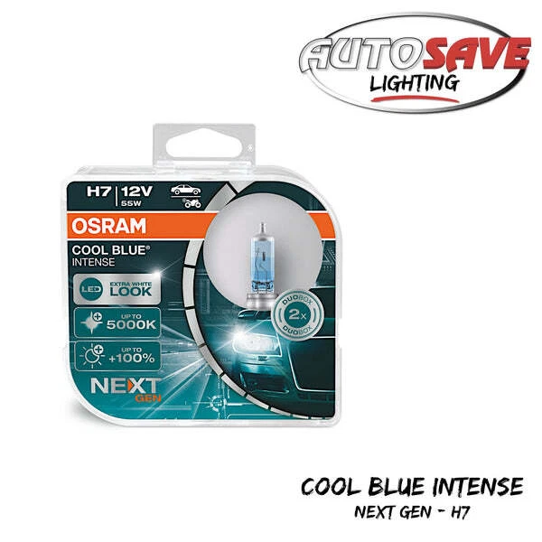 OSRAM COOL BLUE Intense Next Gen H7 Headlight Bulbs (Twin) 64210CBN-HCB ...