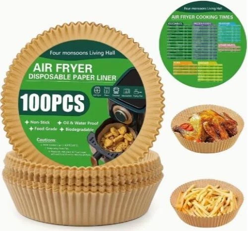 BESTPREIS 100X HEISSLUFTFRITTEUSE Backpapier Airfryer Paper Rund 16x4 ...