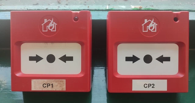 2X ESP SCP-2R BREAK GLASS UNIT MANUAL CALL POINT CONV FIRE ALARM *JOB ...