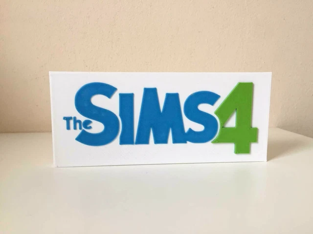 THE SIMS 4 Logo Video Game Collectible Display Text Retro Memorabilia ...
