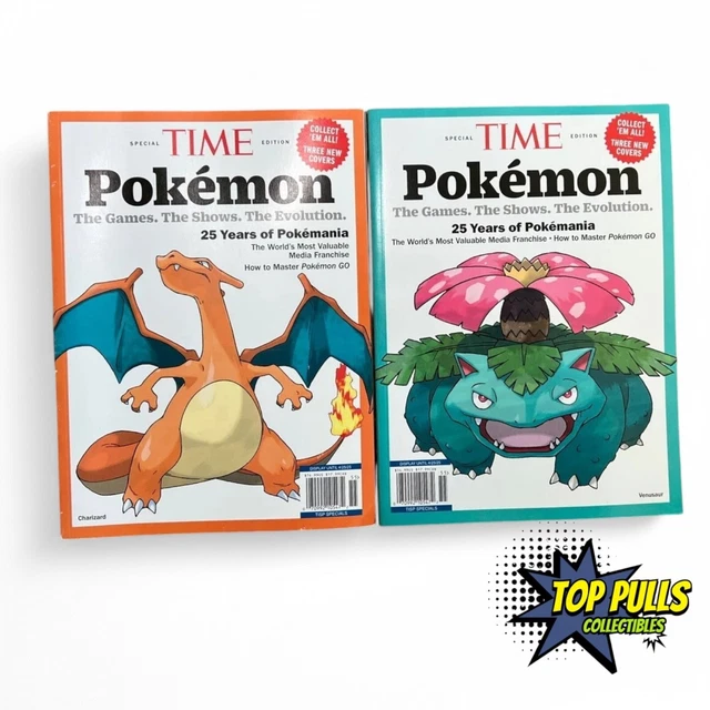 POKEMON 25 YEARS of Pokemania TIME Magazine COVERS 2025 Charizard ...