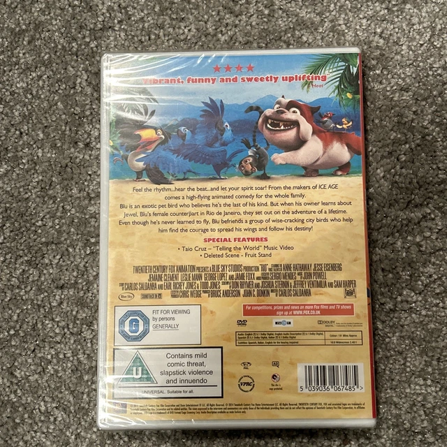 RIO DVD ANIMATION Family Children Kids Movie 2014 Carlos Saldanha New ...