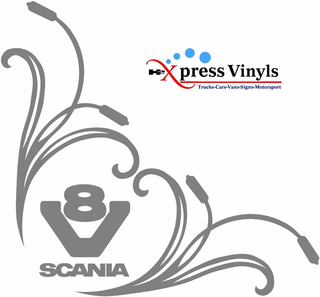 AUTOCOLLANTS GRAPHIQUES POUR fenêtres de cabine Scania V8 x 2 ...