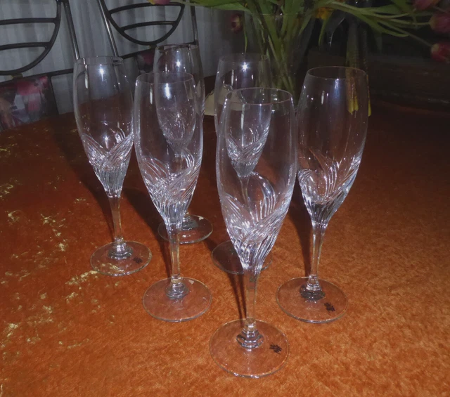 6 SEKTGLÄSER / Sektflöten - WMF , Bleikristall EUR 69,95 - PicClick DE