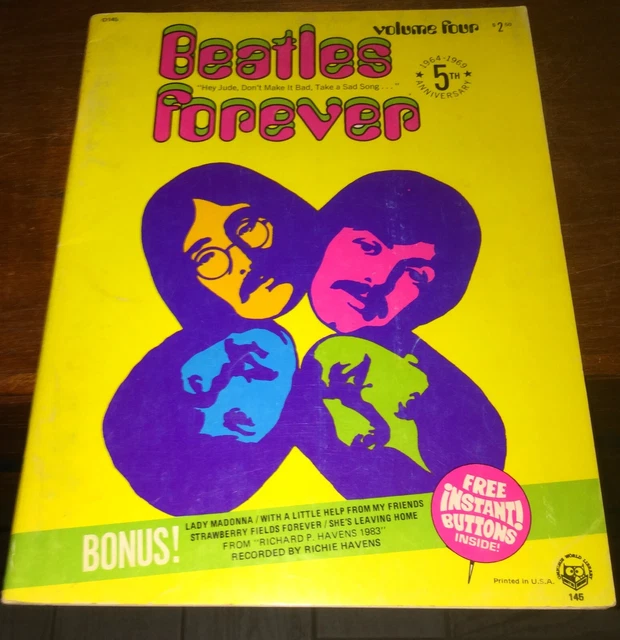 BEATLES &BEATLES FOREVER& HEY JUDE 1960s SONGBOOK MAGAZINE 54 PGS 8 1/2 ...