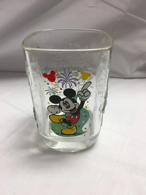 MICKEY MOUSE 2000 Cup Glass Magic Kingdom Walt Disney World McDonald's ...
