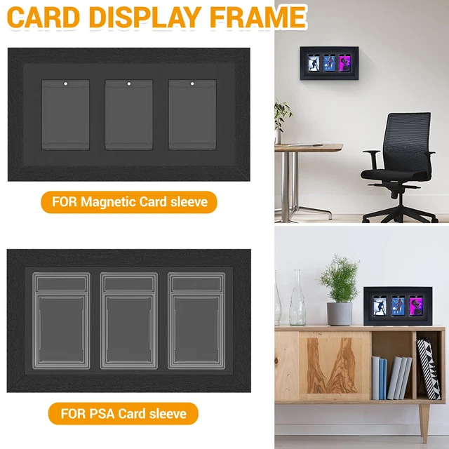 CARD DISPLAY CASE Wall Mount Frame Cover For PSA Baseball Trading ...