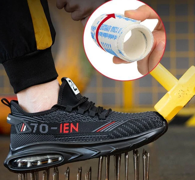 ANTI-SMASHING ANTI-PIERCING SAFETY work Shoes Steel Toe Cap Work Boots ...