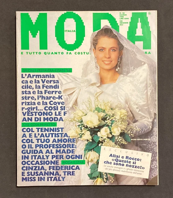 RIVISTA MODA ITALIA 1986 n.28 Simon Le Bon Serena Grandi Rod Stewart ...