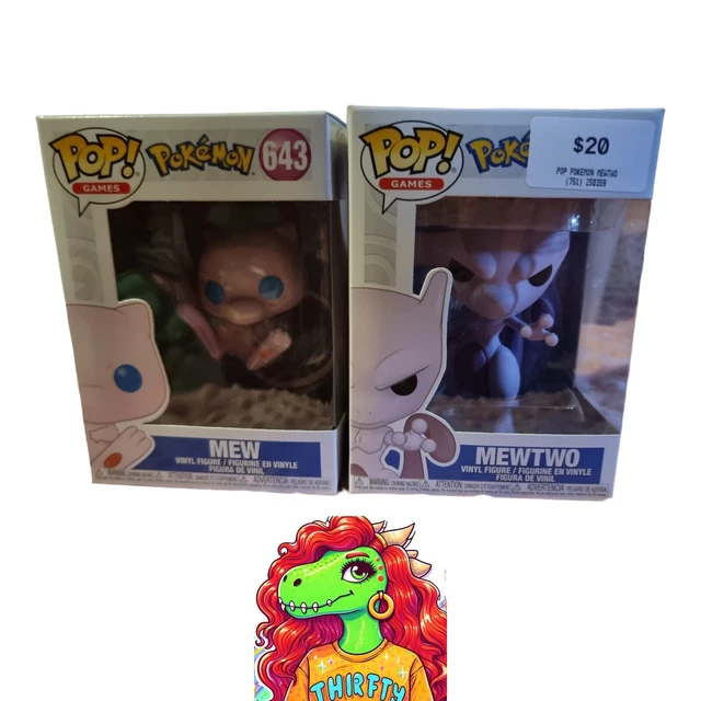 FUNKO POP! GAMES - Pokemon Mew + Mew Two #643 #581 Vinyl Figure EUR 47 ...