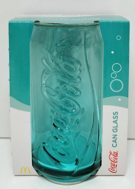 2017 MCDONALD'S COCA Cola Limited Edition Blue Can Shaped Glass - New ...