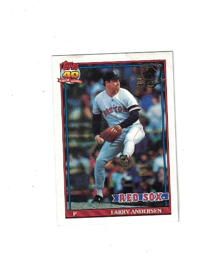 CARTE DE BASEBALL Larry Anderson Boston Red Sox 1991 Desert Shield ...