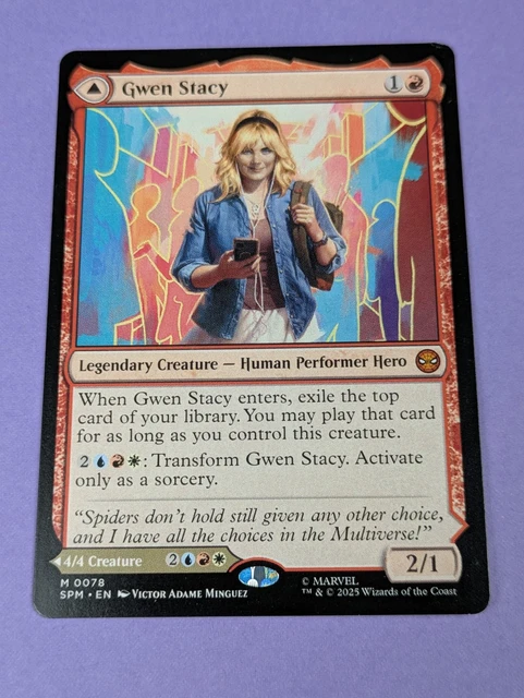 Mtg Magic Marvels Spider Man Gwen Stacy Ghost Spider 0078 Mythic