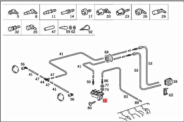 MERCEDES R129 W140 R170 R171 W210 W211 W230 GENUINE Engine Crankcase ...