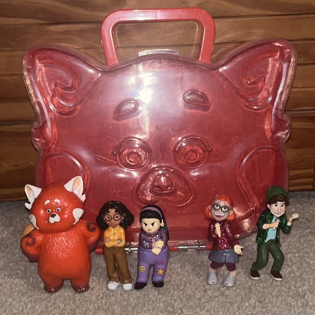 TURNING RED FIGURE Set In Panda Case Disney Pixar Film Five Figures £10 ...