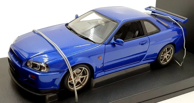 AUTOART 1/18 Scale Diecast 77301 - 1999 Nissan Skyline R34 GT-R - Blue ...