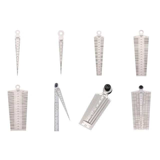 WEDGE FEELER GAUGE Clearance Ruler Taper Gauge Gap Aperture Ruler ...
