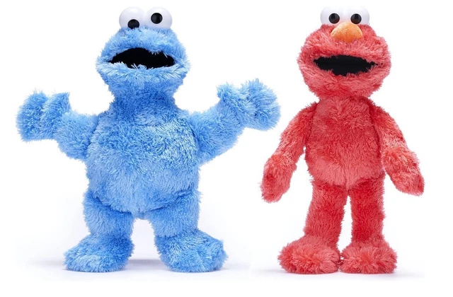 NEW OFFICIAL POSH Paws 10" Sesame Street Elmo And Cookie Monster Soft ...