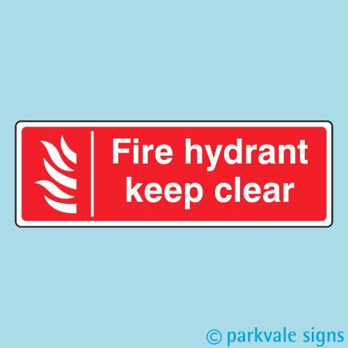 FIRE HYDRANT KEEP Clear Signs £1.75 - PicClick UK