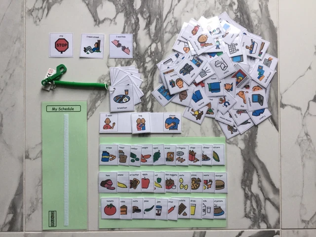 PECS BOARDMAKER AUTISM SILVER card set for ASD ADHD SEN Aspergers ...