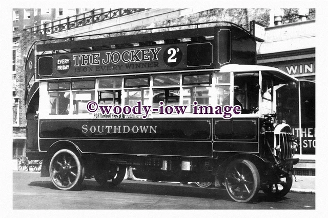 RS0740 - SOUTHDOWN Bus no 228 at Brighton in 1925 - photo 6x4 £2.20 ...