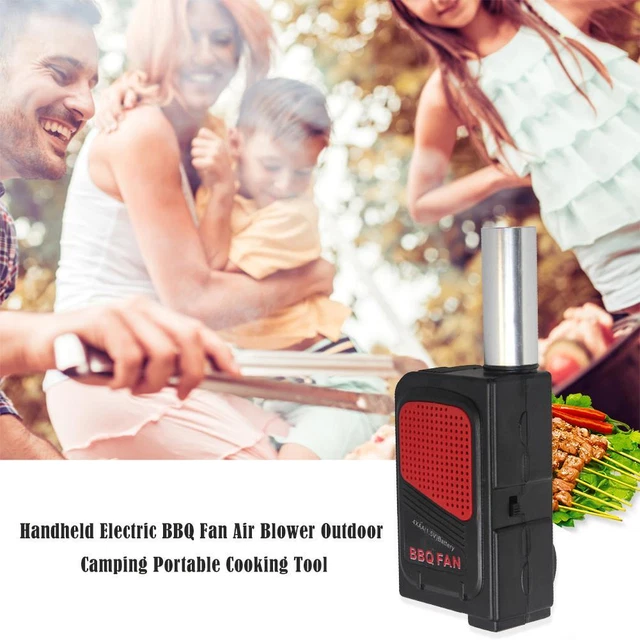 HANDHELD BBQ FAN Air Blower Portable Electric Fire Blower for Picnic ...