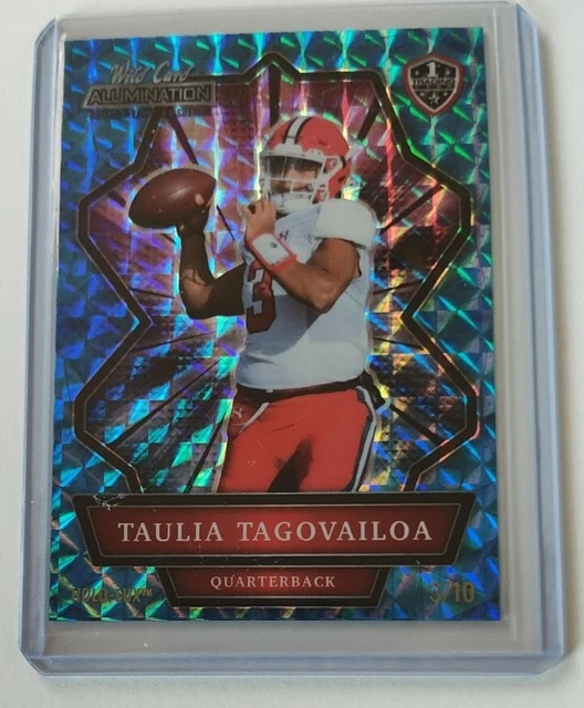 NUMÉRO DE MAILLOT Taulia Tagovailoa 2022 Wild Card Alumination Holo-Lux ...