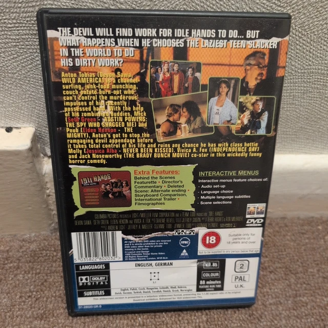 IDLE HANDS DVD 1999 Devon Sawa Seth Green Elden Henson Comedy Fantasy ...