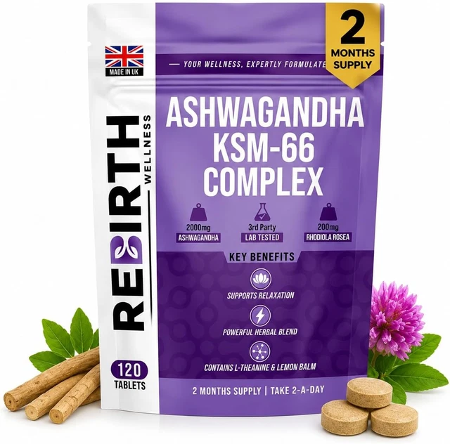 CORTISOL SUPPORT SUPPLEMENT with Ashwagandha KSM 66, Rhodiola, L ...