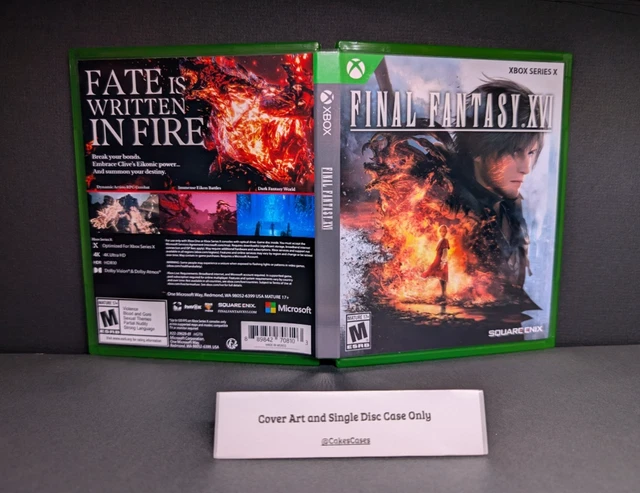 REPLACEMENT CASE - NO GAME- Final Fantasy 16 XVI - Xbox Series X Game ...