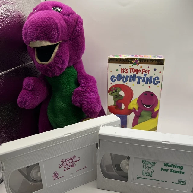 BARNEY VHS LOT - Its Time For Counting - Alphabet Zoo - Santa And ...