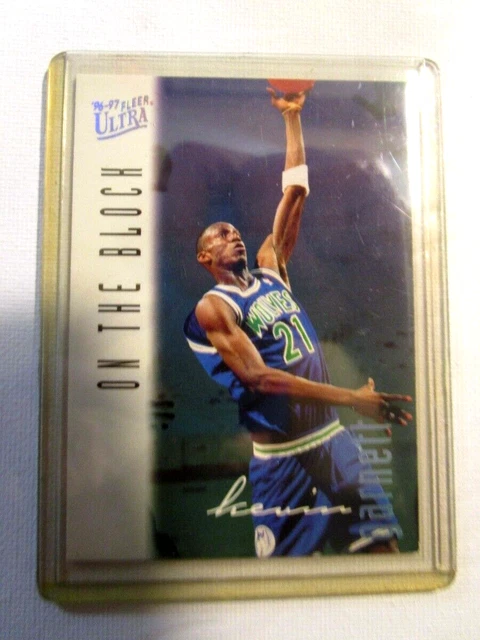 1996 FLEER '96-97 Fleer Ultra On The Block Carte Recrue Kevin Garnett ...