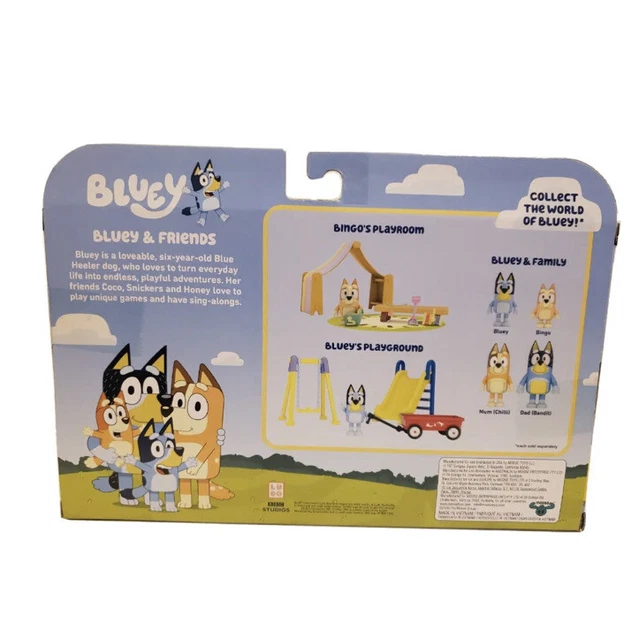 BLUEY & FRIENDS Snickers, Coco, Bluey, & Honey Figures Brand New Free ...