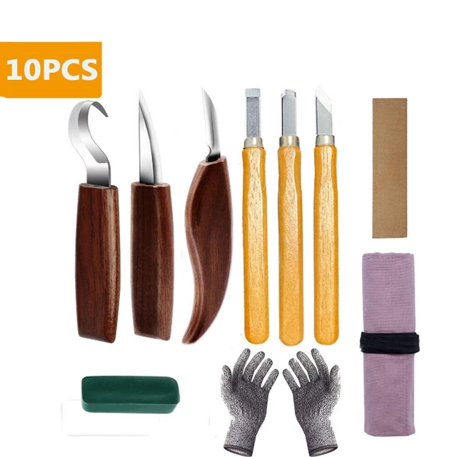 10 PIECE WOOD Carving Tools Hand Chisel Tool Set Professional ...