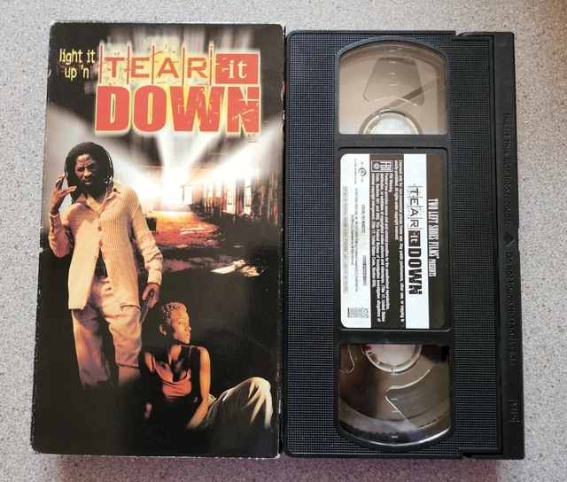 TEAR IT DOWN VHS HTF RARE OOP 90's Tape Hood Movie Action Gang Violence ...