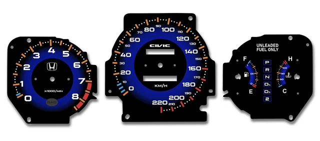HONDA CIVIC 95-2000 (les versions MPH et KM/H sont disponibles) EUR 61 ...