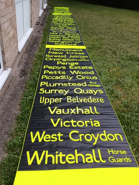 LONDON TRANSPORT BUS Destination Blind. Catford Bus Garage - Original ...