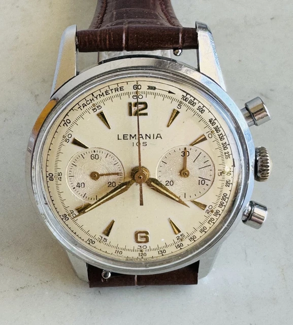VINTAGE LEMANIA 105 Ref;806 2R Chronograph17j c.LWO 1277 Men’s SS ...